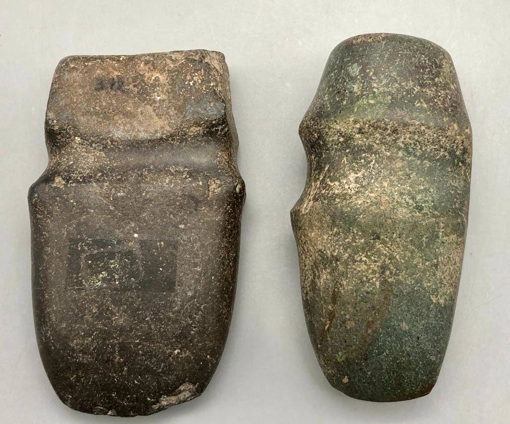 Two Prehistoric Stone Axe Heads Auction