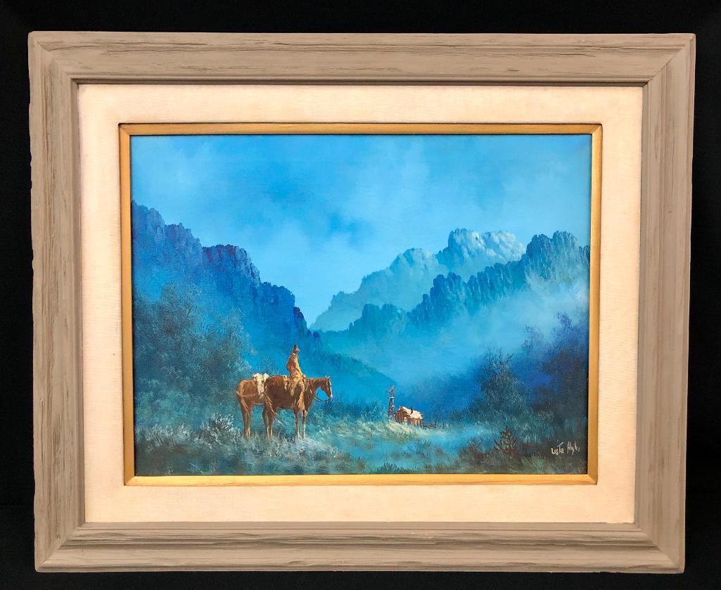 Original Oil Painting By Lester Hughes Auction