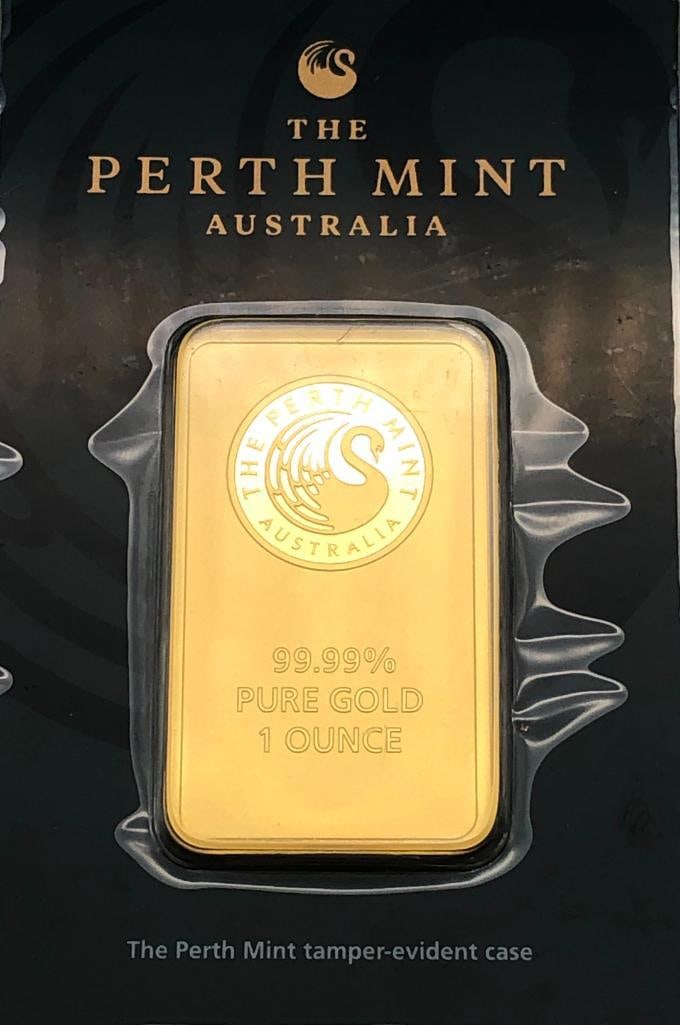 1 Ounce .999 Fine Perth Mint Sealed Gold Bar Auction