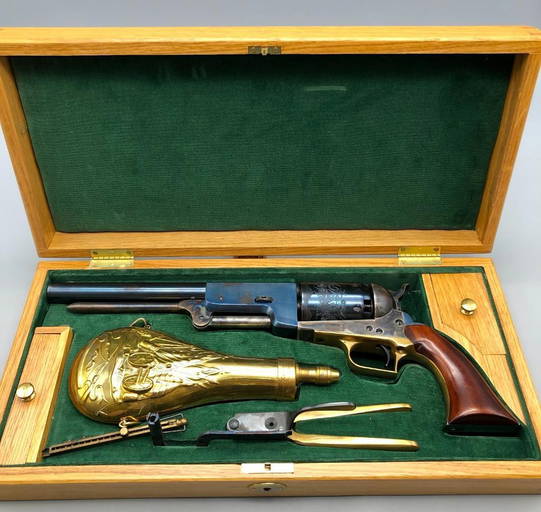 Italian Manufactured Cased 1847 Walker Black Powder Revolver