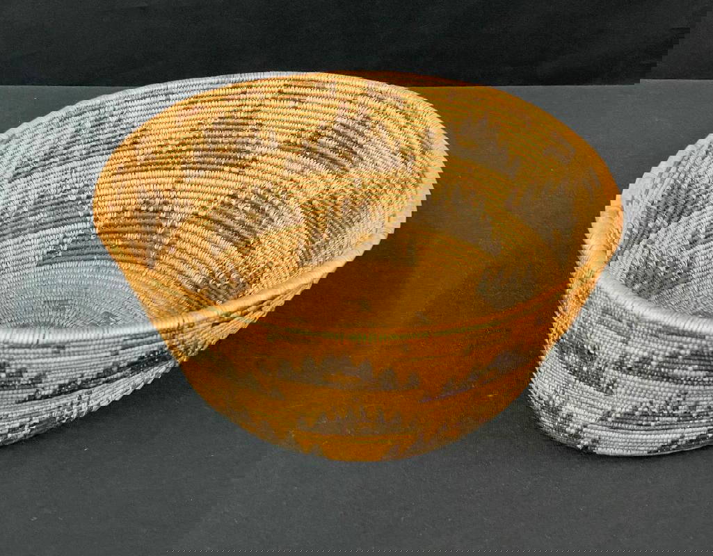 Antique Pomo Design Basket Auction