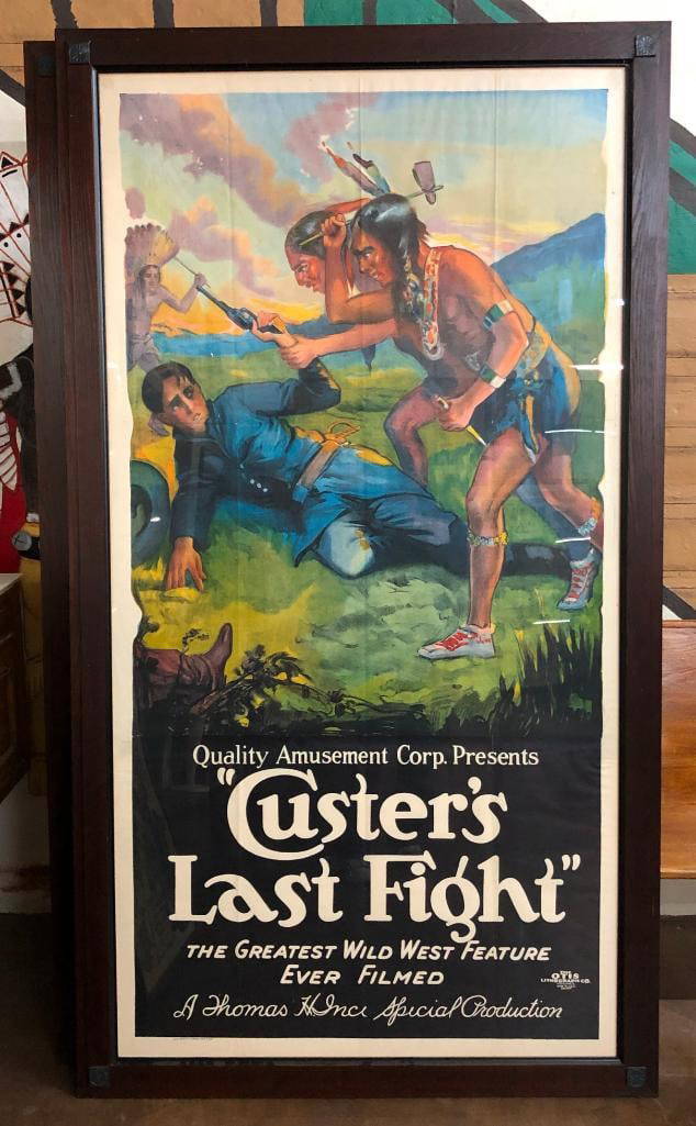 Original 3 Sheet Movie Poster From Custer's Last Fight Auction