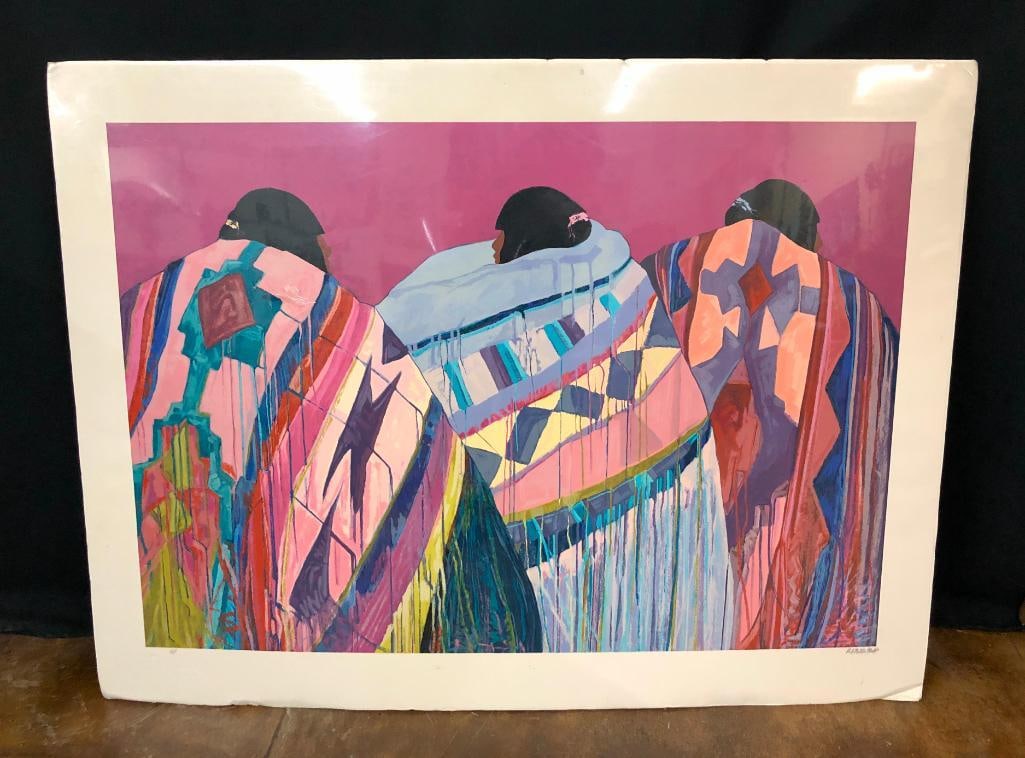 Large Dolona Roberts Artist's Proof Serigraph Auction