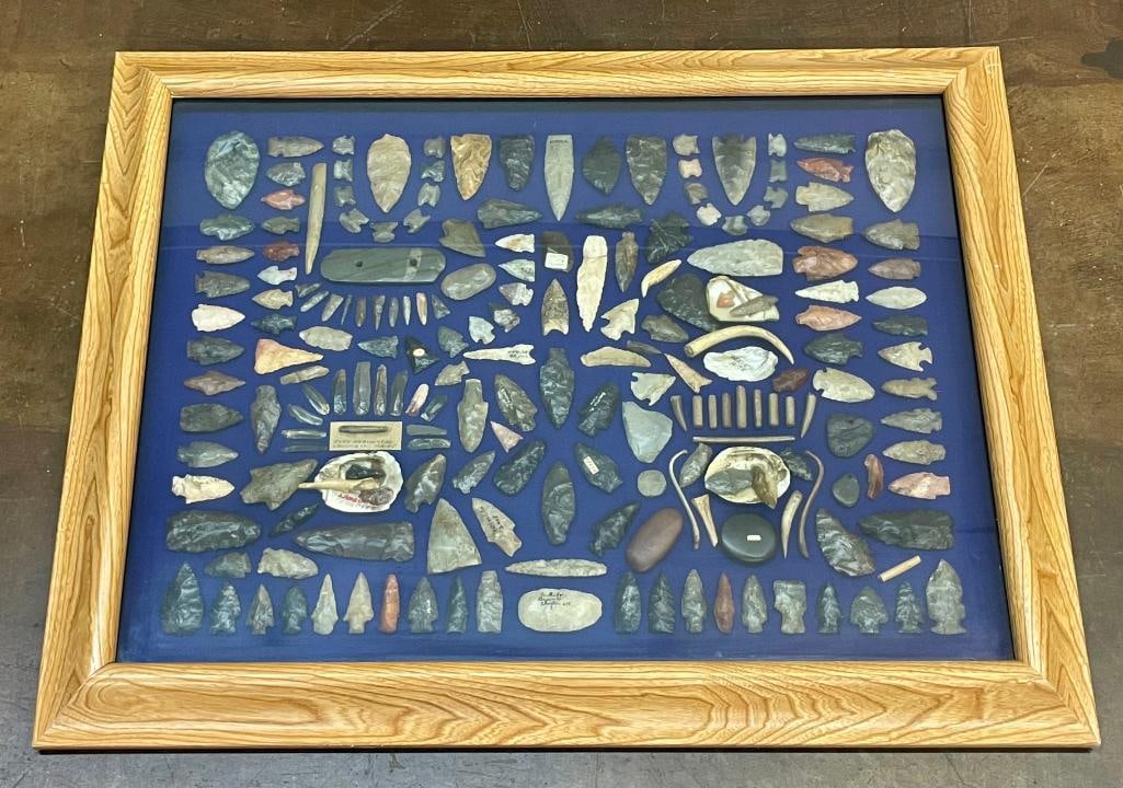Large Framed Artifact Display Auction