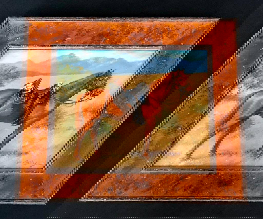 Original Cavalry Horse Painting By Cynthia Rigden Auction