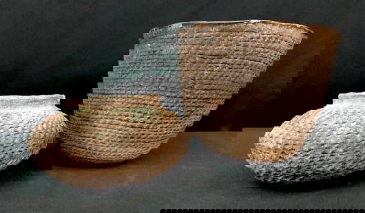 Two Prehistoric Corrugated Pottery Bowls