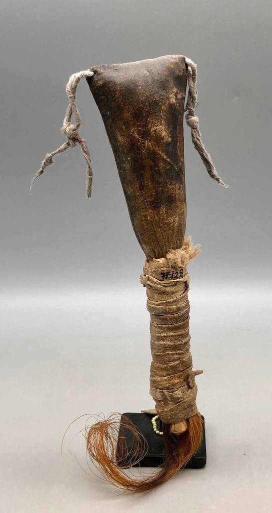 Navajo Ceremonial Buffalo Hide Rattle Auction