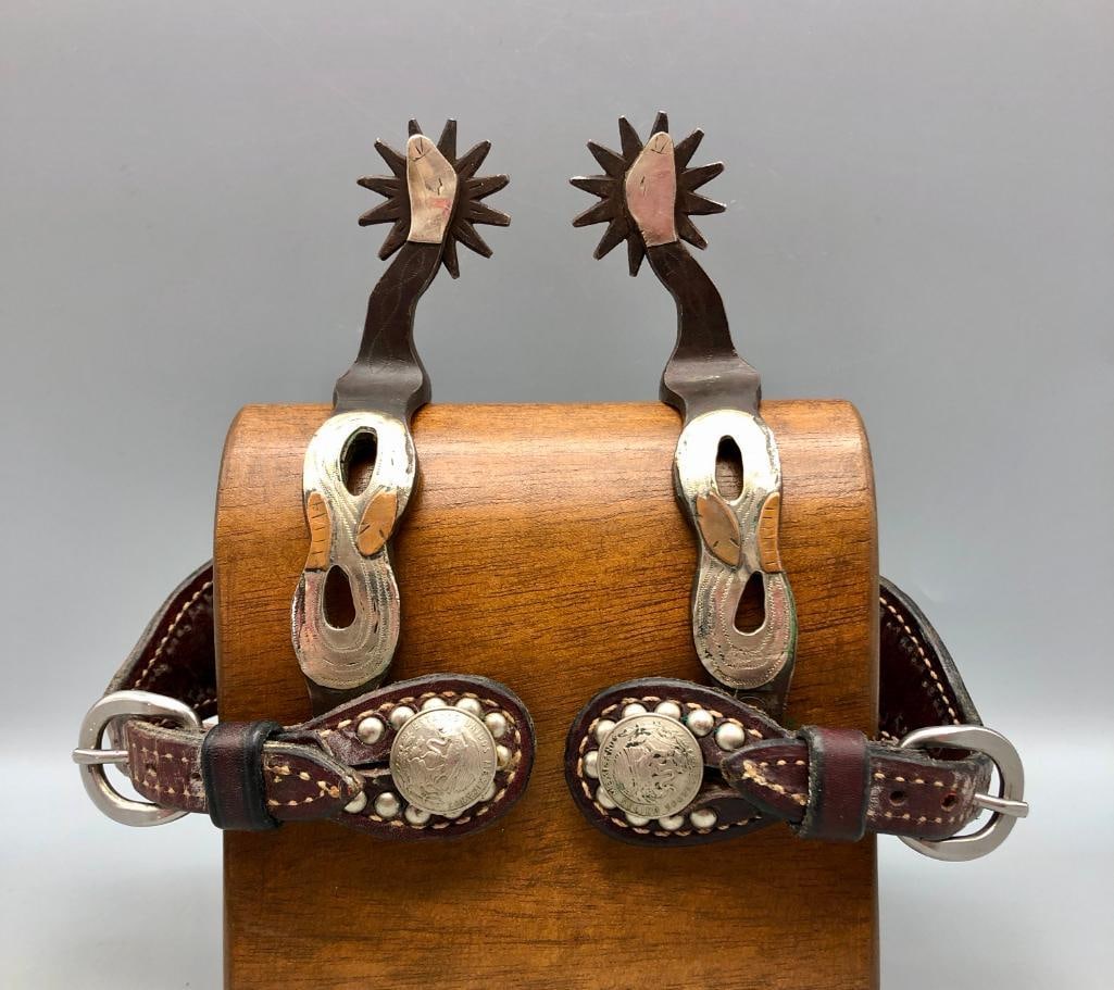 Snake Themed Spurs With Spotted Leathers Auction
