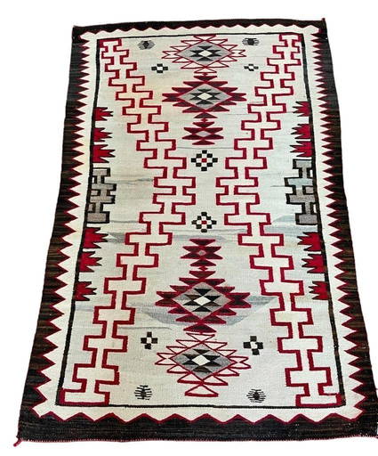 Vintage Storm Pattern Navajo Rug