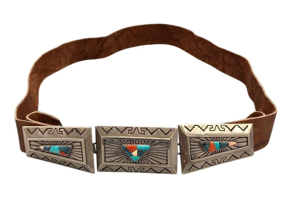 Alvin Begay Three-piece Belt Buckle Set Auction