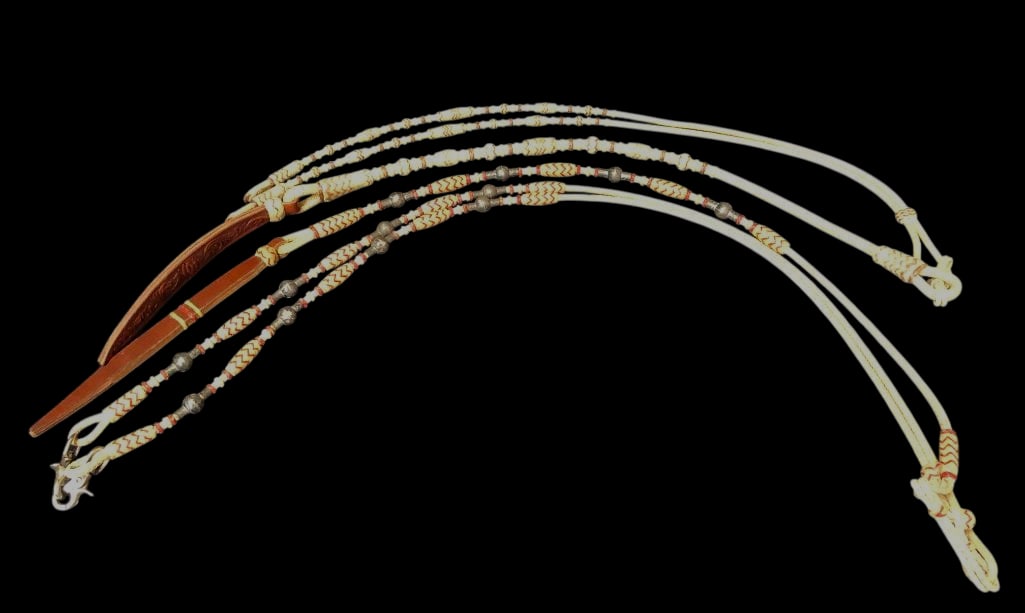 Two Nice Pairs Of Handmade Romal Reins Auction