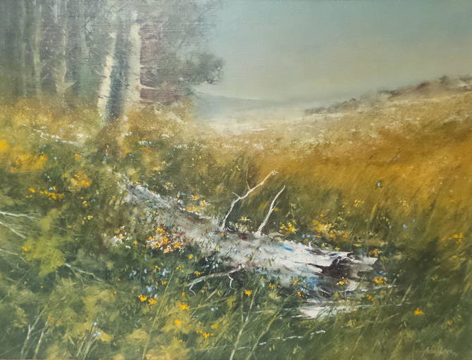 Large Vintage 1976 Anton Weiss Oil On Canvas Landscape Painting