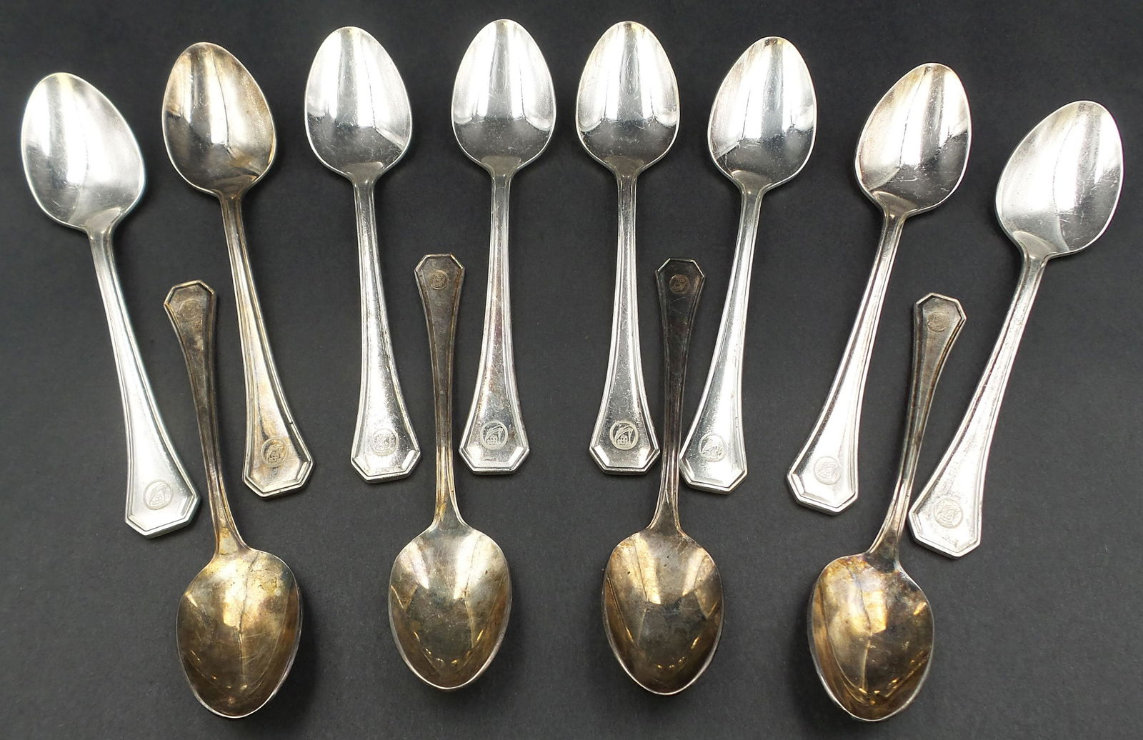 Lot Of 12 Vintage Wmf Germany Hamburg America Cruiseline Spoons