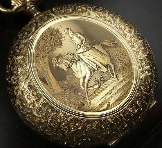 Antique Austro Hungarian Empire 14k Gold Pocket Watch With Horse ...