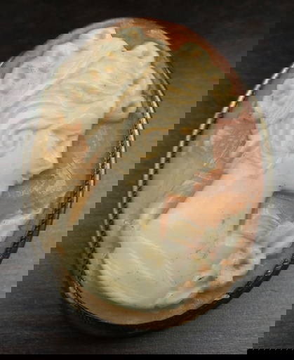 Vintage European 800 Silver & Shell Cameo Pendant / Brooch