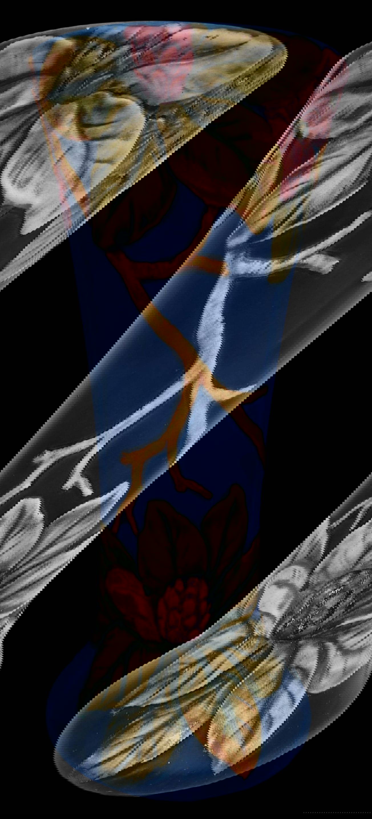 Vintage Art Nouveau Weller Flemish Blue Ceramic Floor Vase Auction