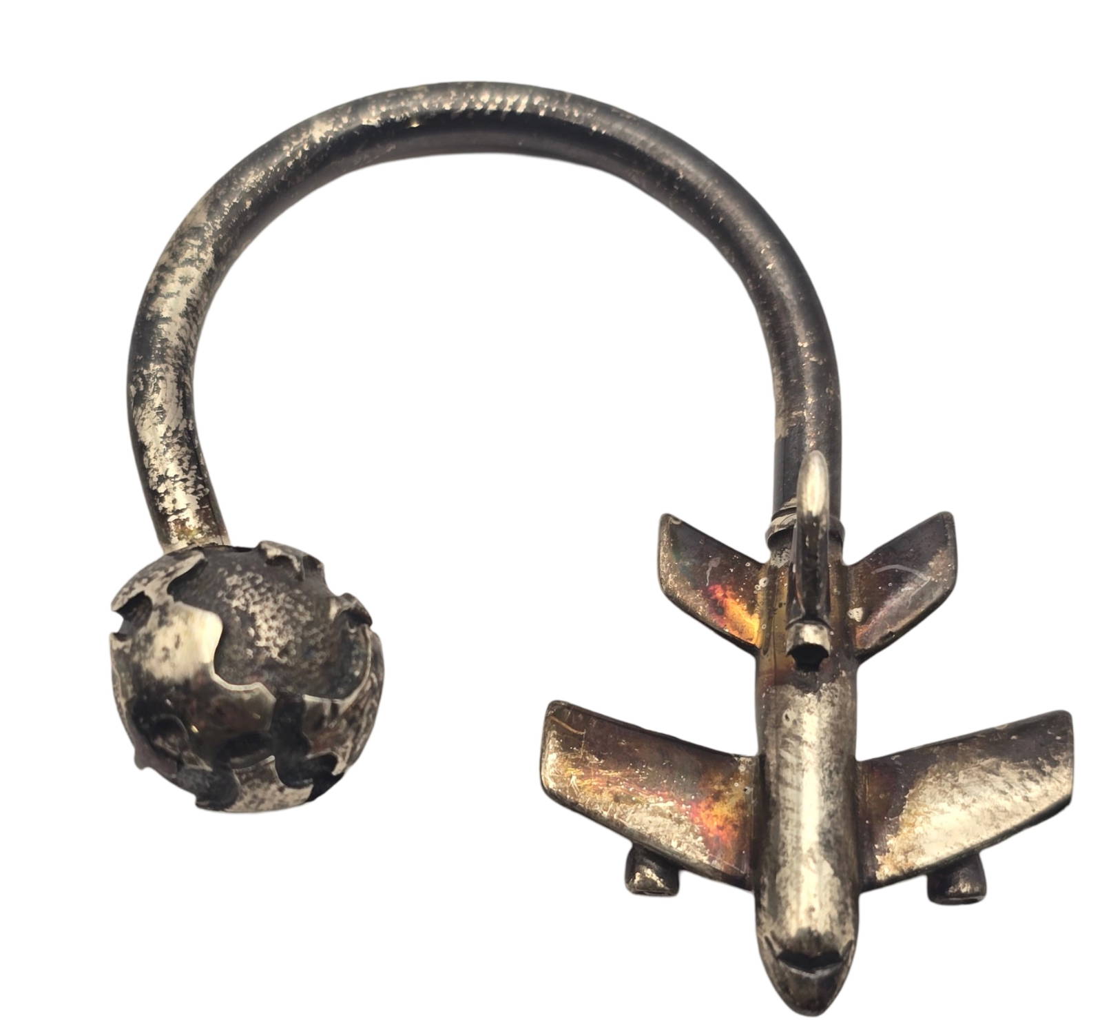 Vintage Tiffany & Co Sterling Silver Airplane Key Ring /w Original Box ...