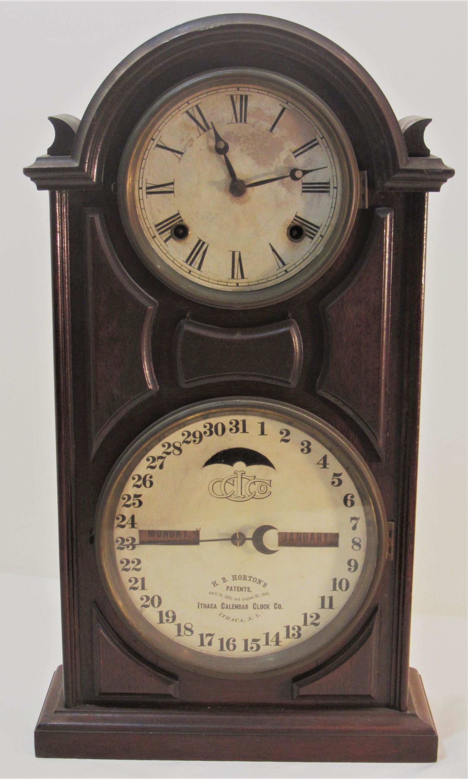 Ithaca #8 Shelf Library Calendar Clock