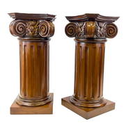 Large 20th Century Rustic Metal Column Pedestal (#0624) on Oct 22, 2022 ...