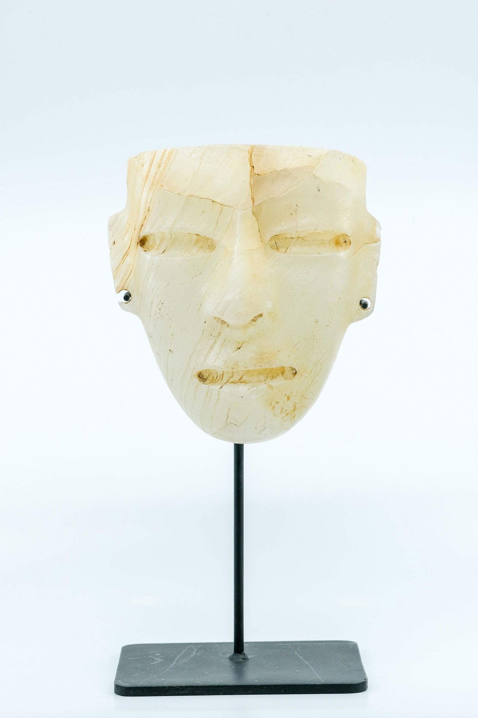 Pre Columbian Banded Onyx Teotihuacan Mask