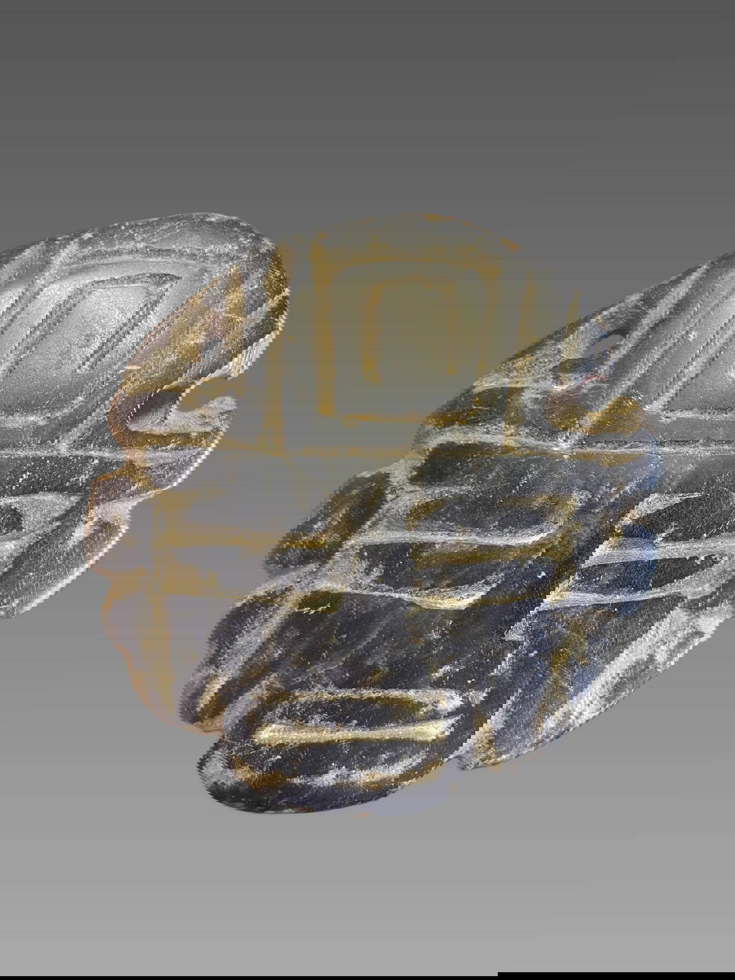 Pre-columbian Mayan Stone Face Pectoral Auction