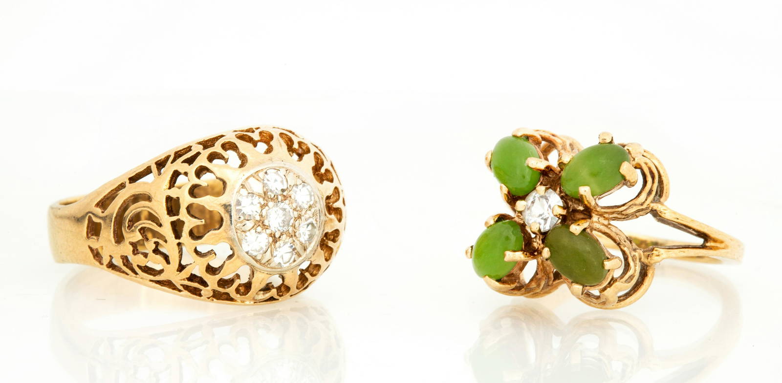 Two 10k Gold Rings Auction