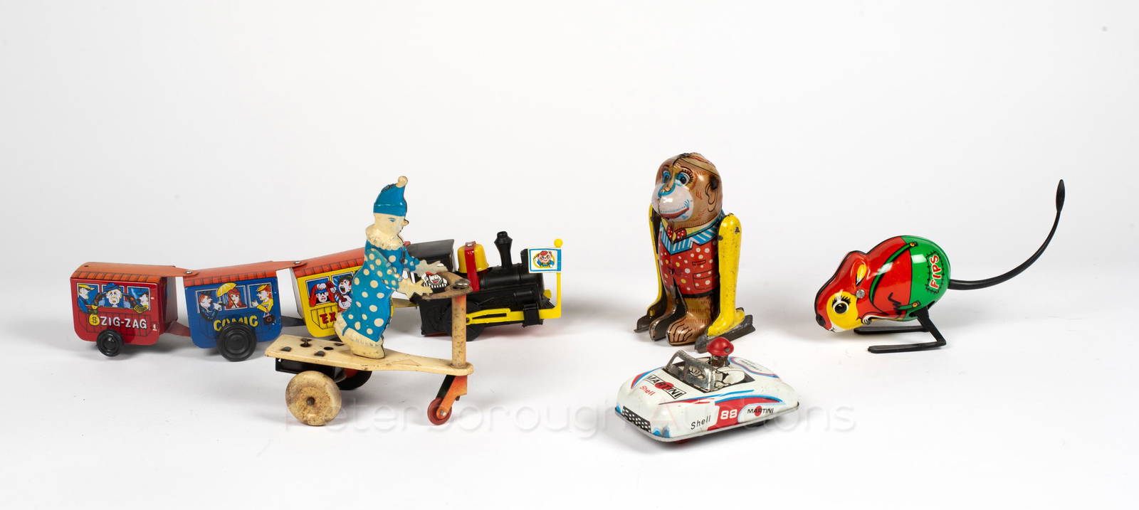 Five Vintage Wind Up Toys With Boxes Auction