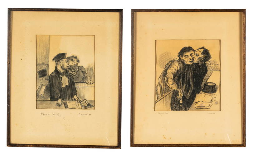 Martin M. Zucker Original Illustration Copies Of Daumier Courtroom ...