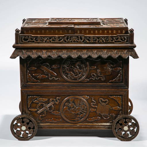 A Huanghuali Wood Multilayer Box With Lid.