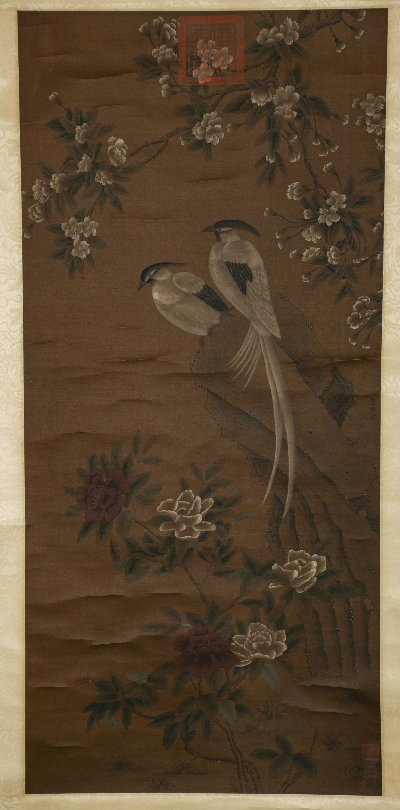 A Flowers And Birds Painting By Cui Bai. Auction A Flowers And Birds Painting By Cui Bai. Auction