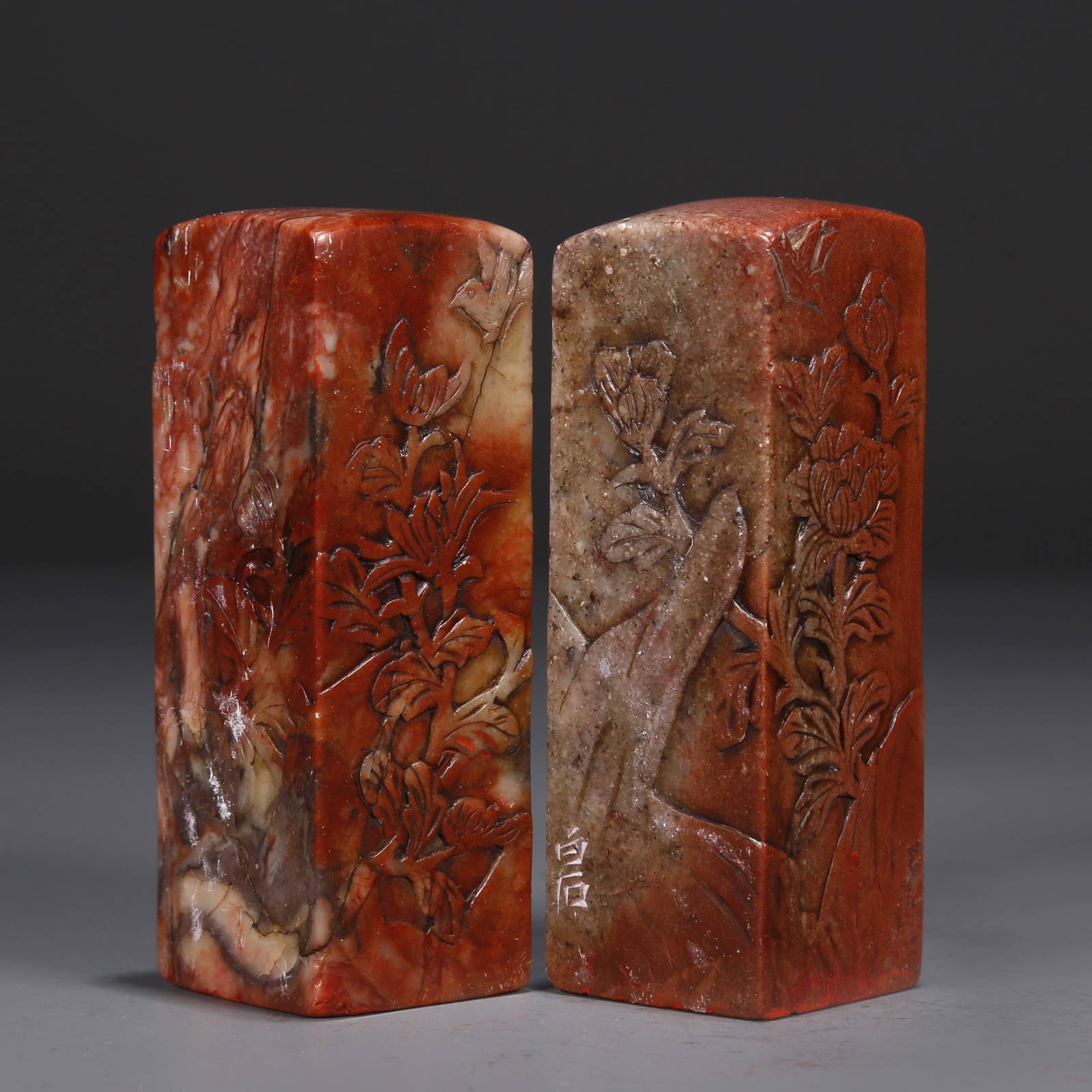 A Set Of Shoushan Stone Seals. Auction