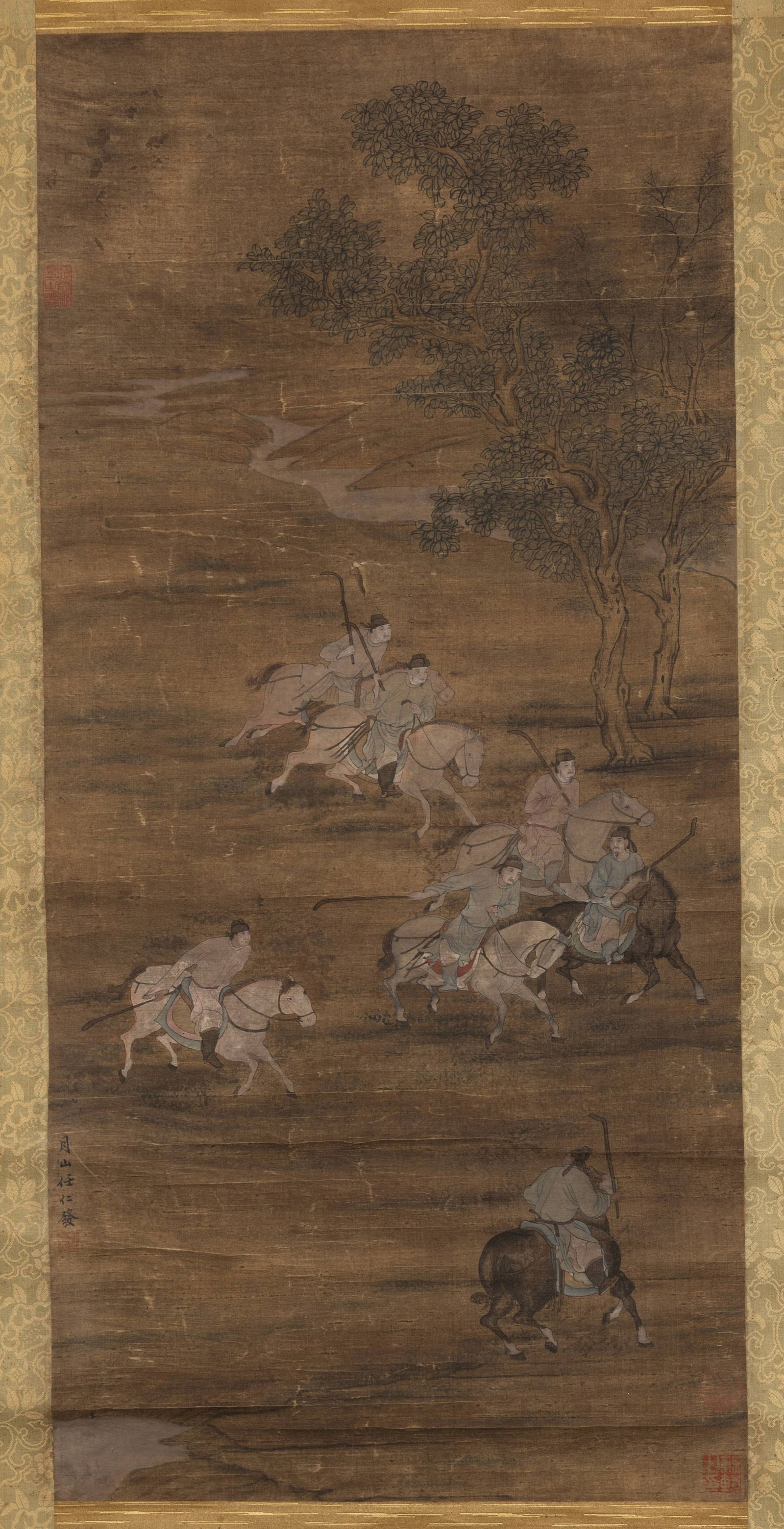 A Cuju Painting On Silk, By Ren Renfa.任仁发 Auction