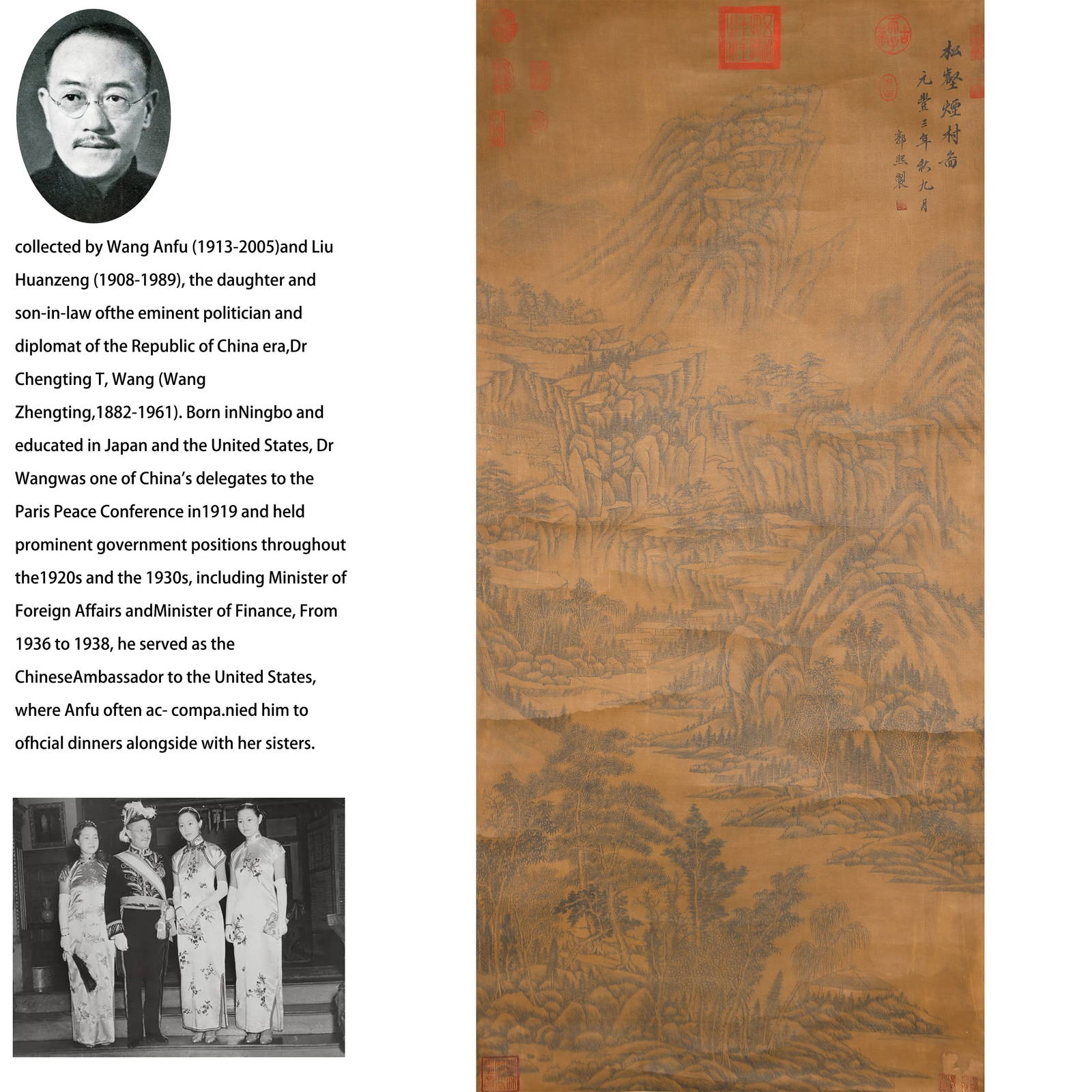 A Landscape Painting On Silk By Guo Xi.郭熙 Auction