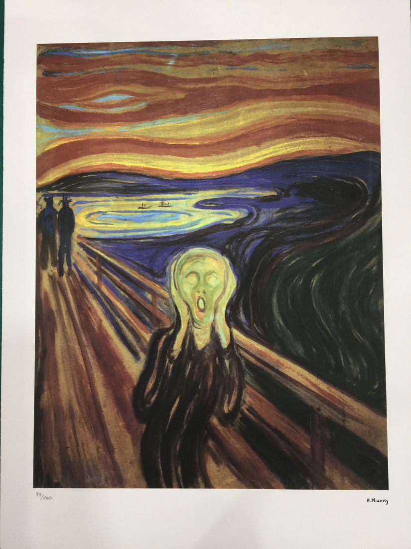 Edvard Munch - lithograph 50x70 cm certified TREC edition (#0371) on ...