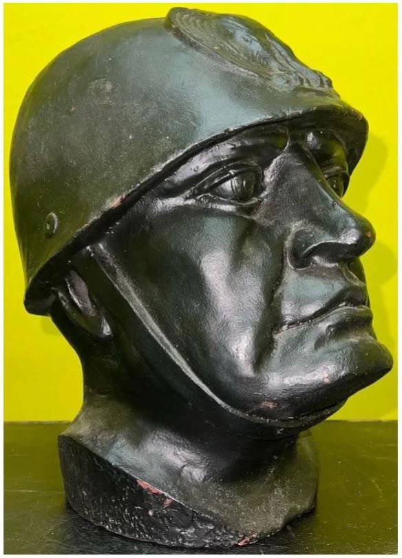 Benito Mussolini Cast Iron Sculpture 14 Kg Signed 35 Cm Original Auction