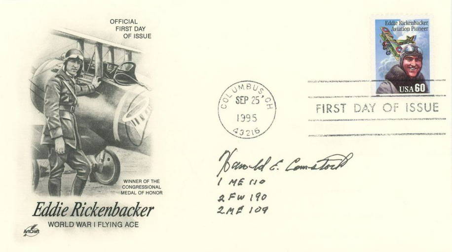 Harold E. Comstock U.s. Air Force: World War Ii Fighter Ace Autographed ...