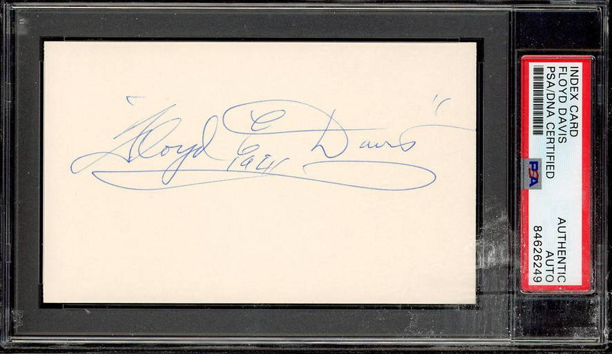 Floyd Davis - Co-Winner of the 1941 Indianapolis 500 - Autographed 3 x ...