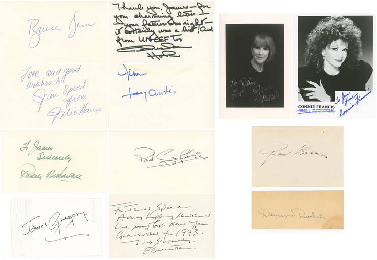 Classic Entertainers Collection - 12 Autographed Cards & Photos from ...