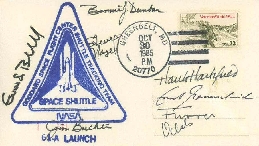 Sts 61 A Cover Autographed By Henry W. Hartsfield Jr., Steven R. Nagel ...