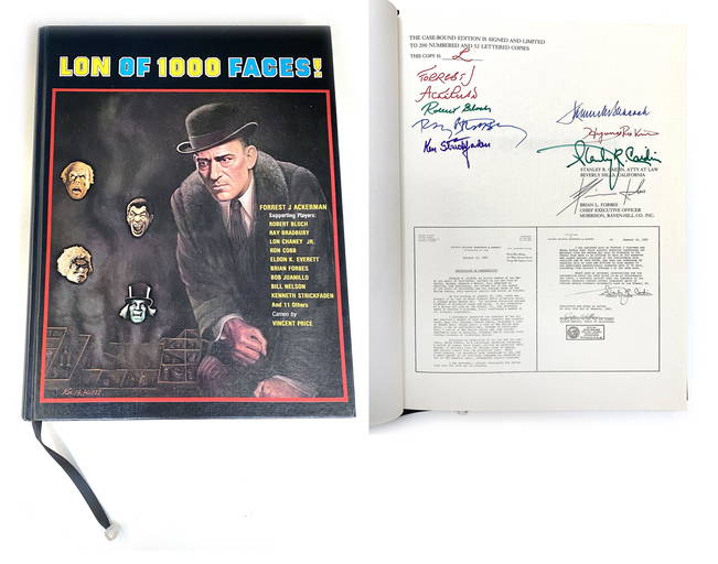 Lon Of 1000 Faces Autographed First Edition Book W. Dab Of Lon Chaney's ...