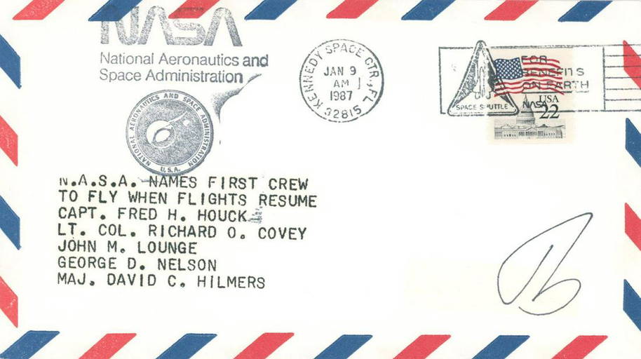 Georgy Grechko Soviet Cosmonaut Autographed Commemorative Postal Cover