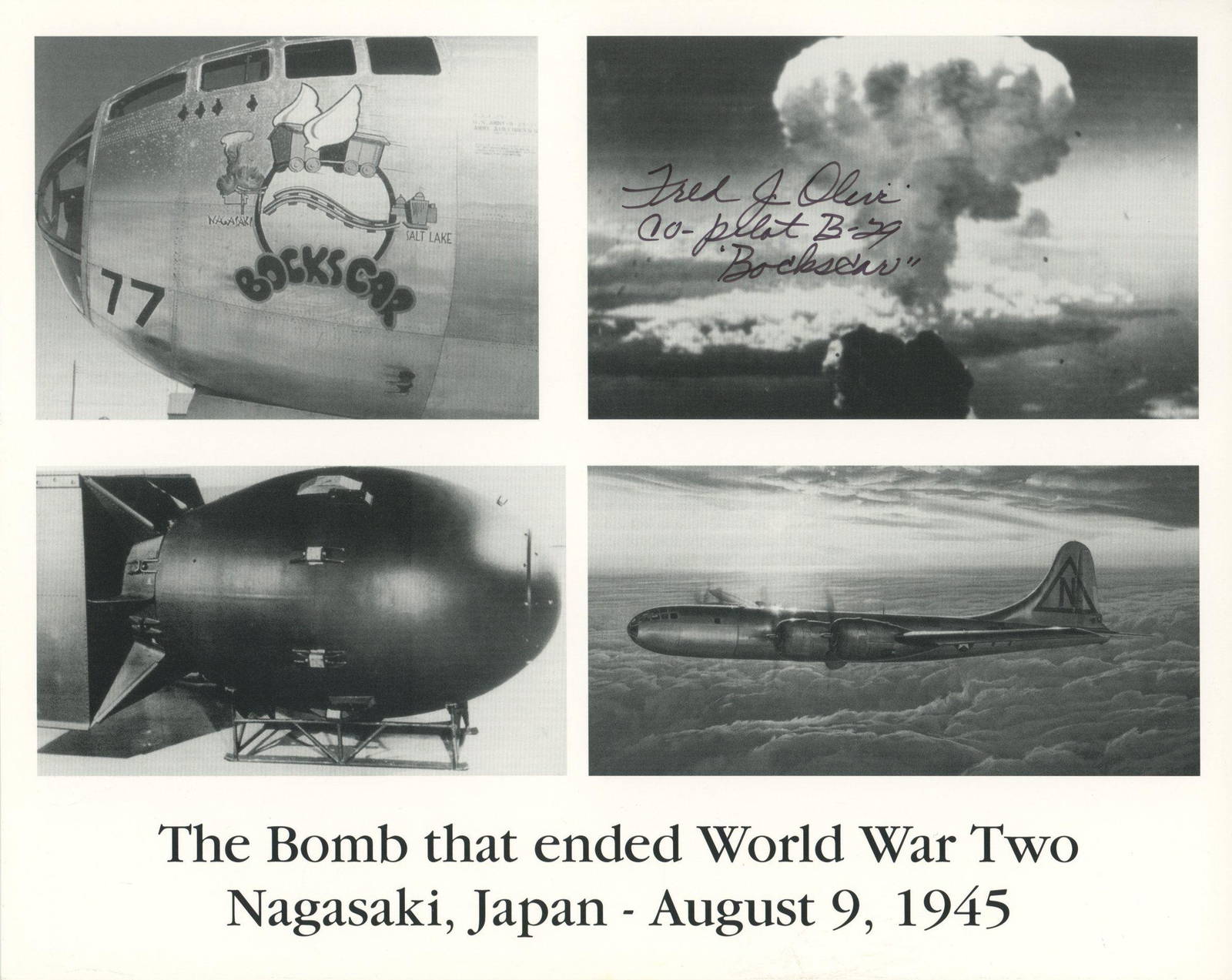 Fred J. Olivi - Co-pilot Of Bockscar, Nagasaki: World War Ii ...