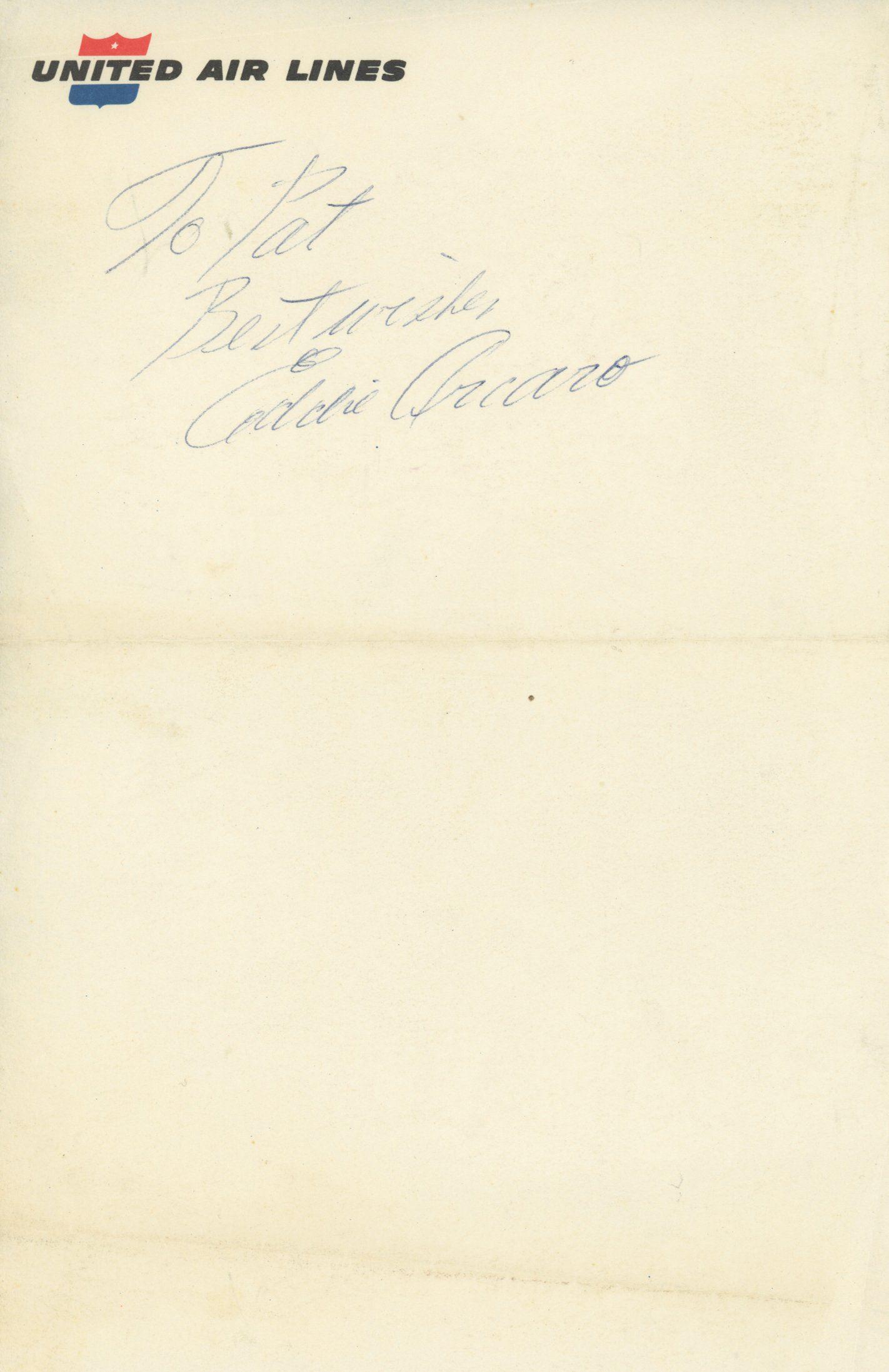 Eddie Arcaro - Horse Racing Hall Of Fame Jockey - Autographed United ...