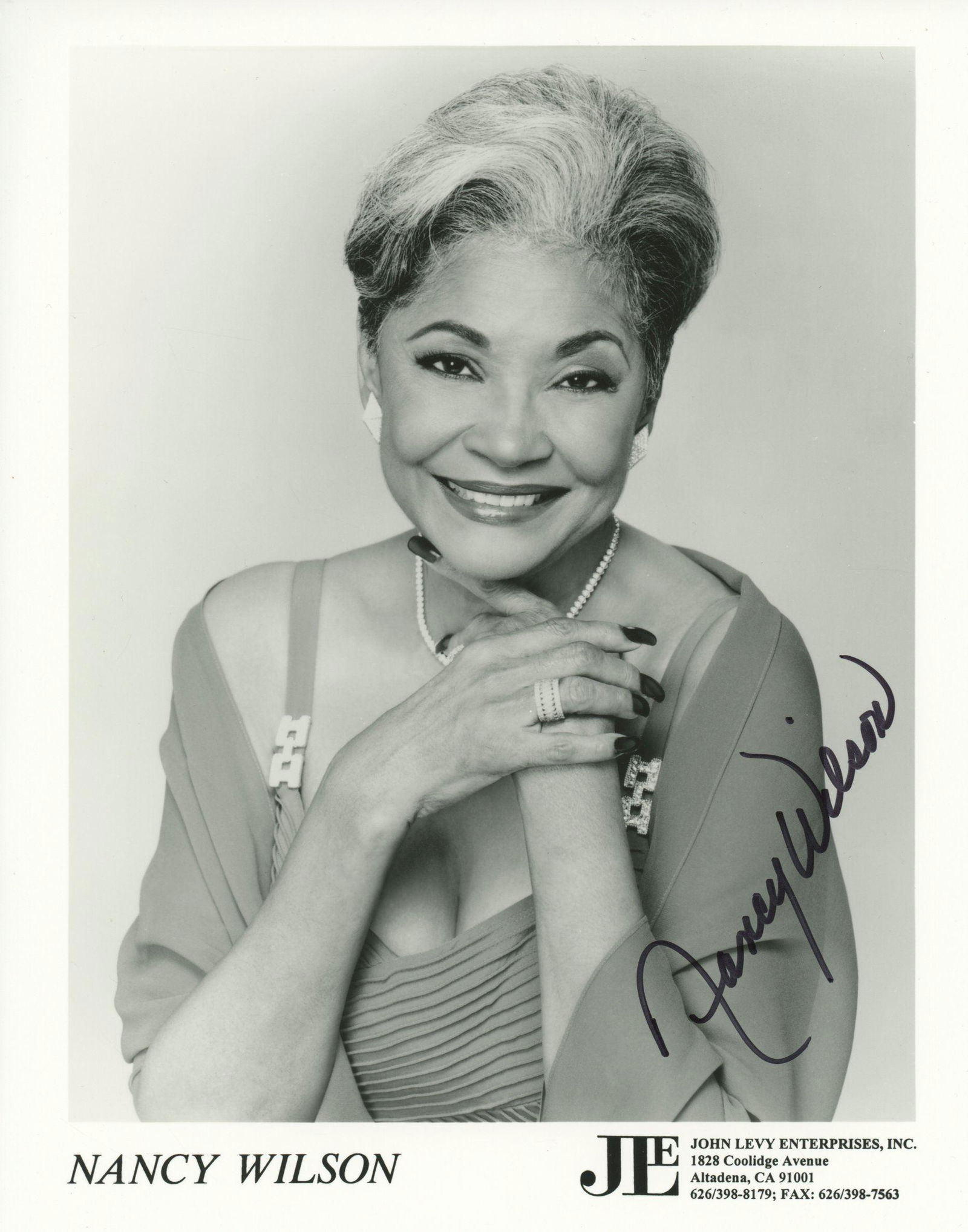 Nancy Wilson - Classic Jazz Singer - Autographed 8 X 10" Photograph Auction