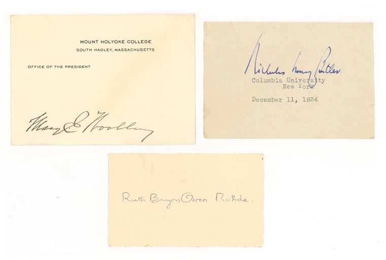 College Presidents: Mary E. Woolley, Ruth Bryan Owen & Nicholas Murray ...