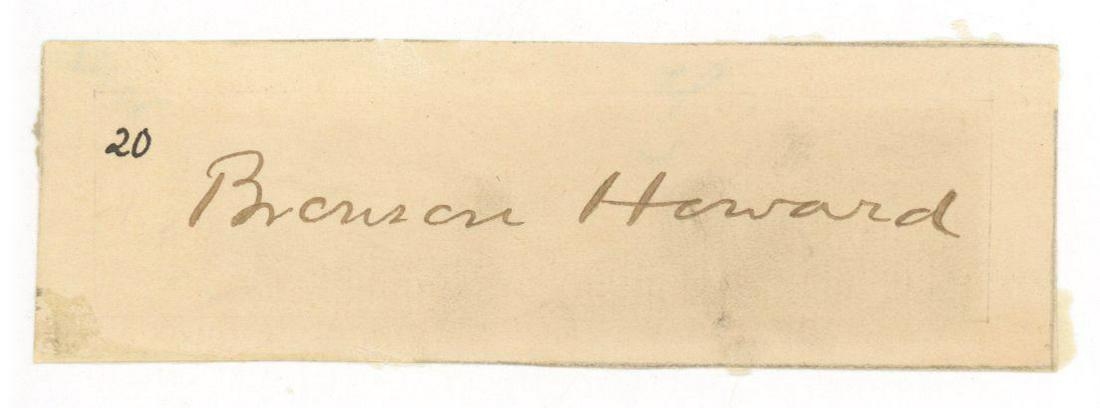 Bronson Howard - 19th Century American Dramatist & Playwright - Clipped Autograph Auction