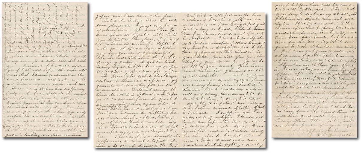 Civil War Civilian Letter (als), 1861 4pp. On A Single Folded Sheet ...