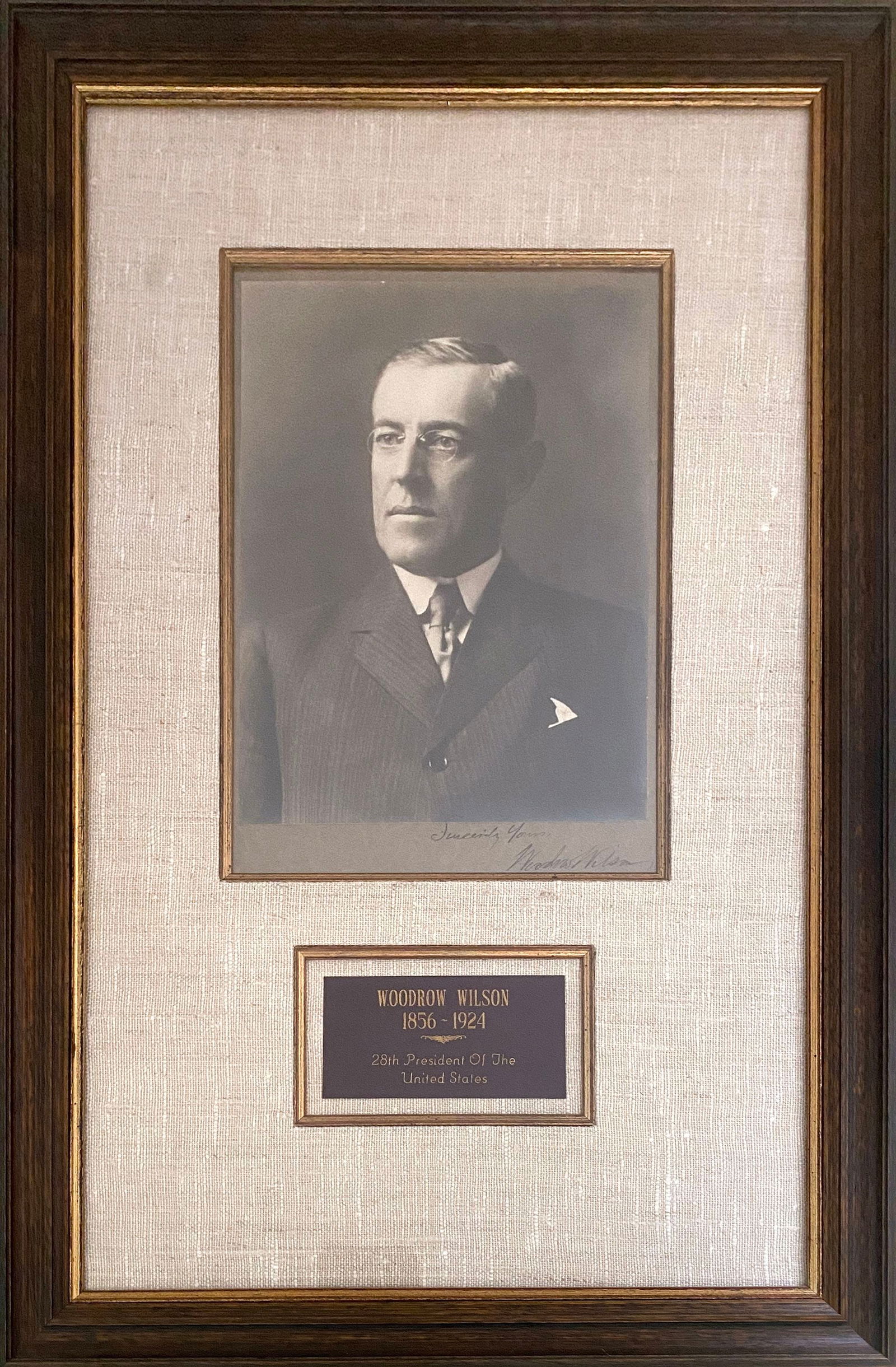 Woodrow Wilson - Autographed Silver Gelatin Photograph - Professionally ...