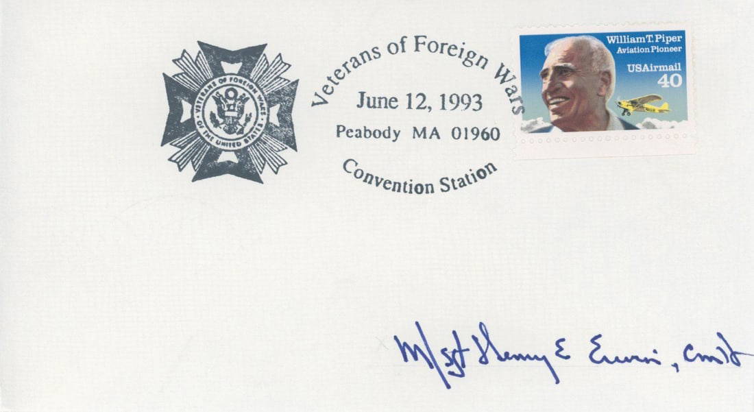 Henry E. Erwin - Medal Of Honor: World War Ii - Autographed ...