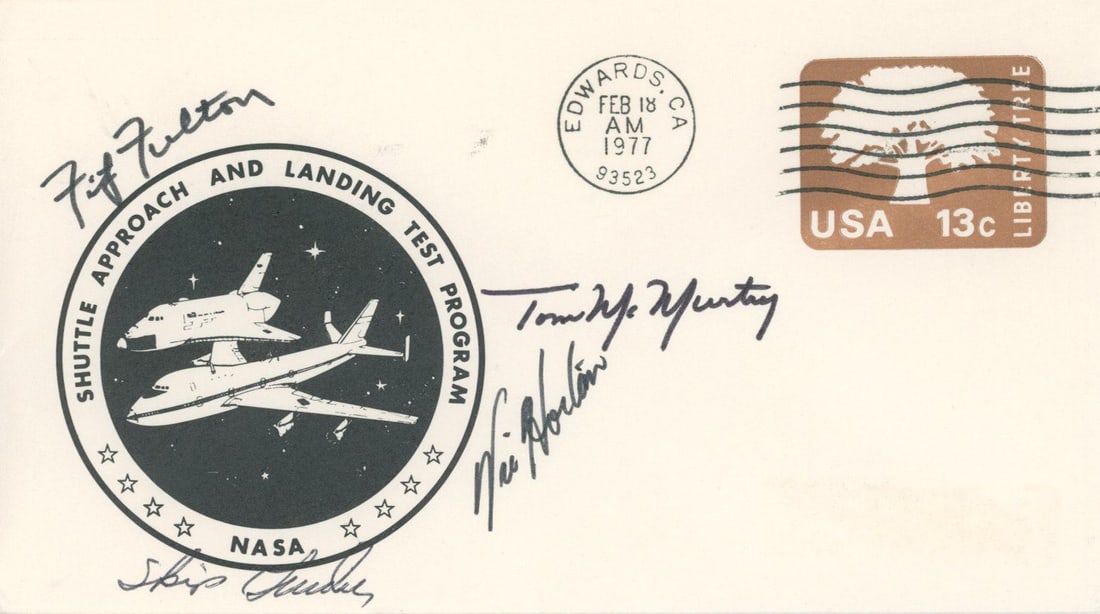 Space Shuttle Test Flight Pilots - Cover Autographed By Fulton ...